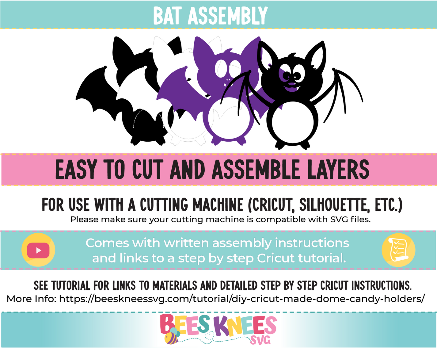 Bat Candy Holder SVG File – Bees Knees SVG