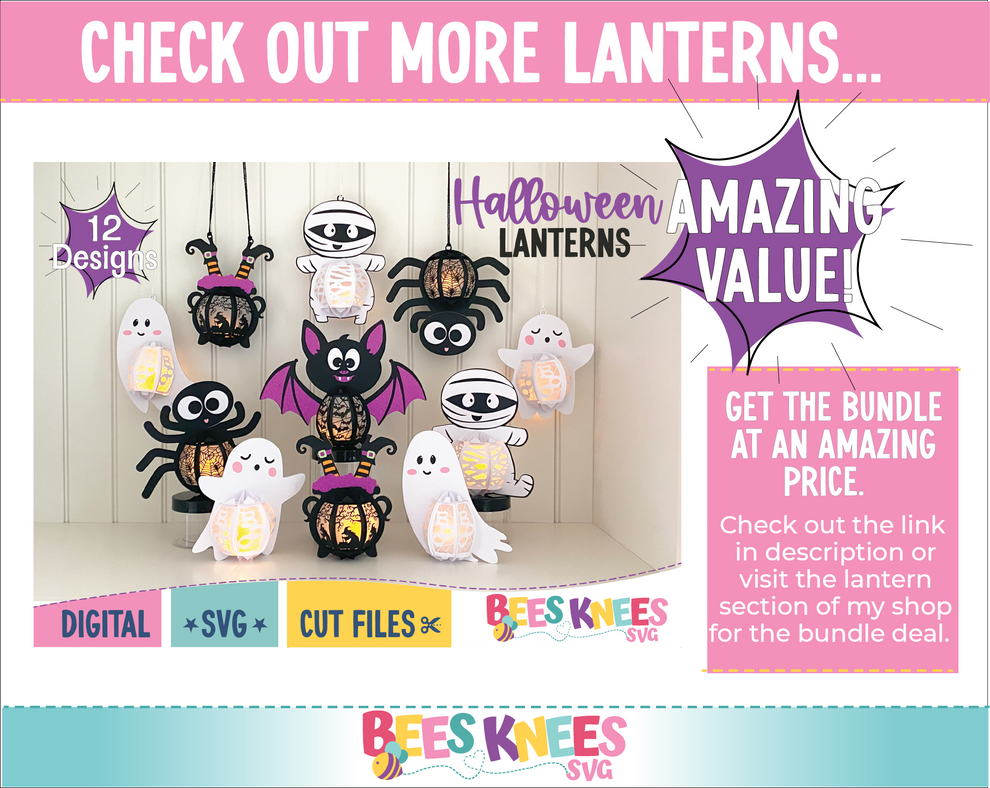 Ghost Duo Halloween Belly Lantern SVG Digital File – Bees Knees SVG