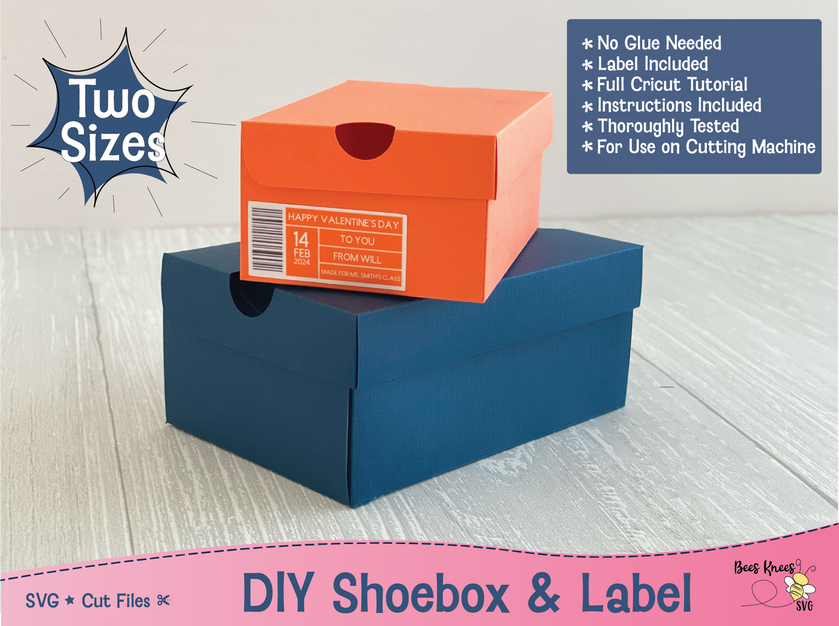 Mini Sneaker Shoebox SVG Template Cut File – Bees Knees SVG