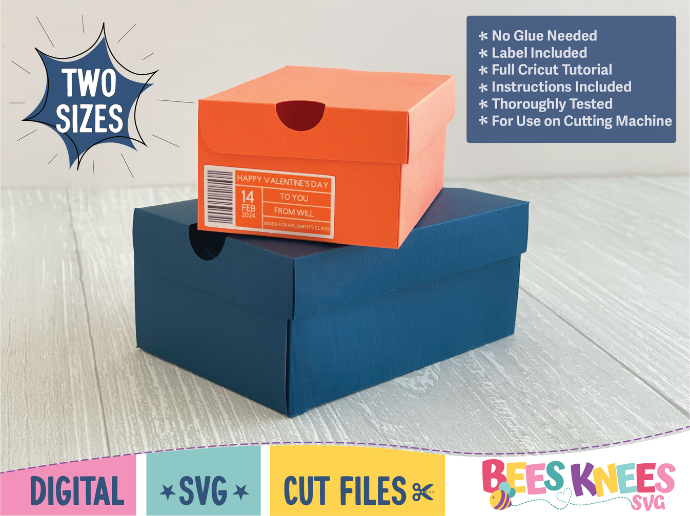 Mini Sneaker Shoebox SVG Template Cut File – Bees Knees SVG