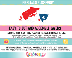 Patriotic Firecracker Candy Holder SVG File – Bees Knees SVG