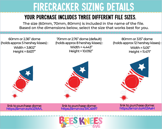 Patriotic Firecracker Candy Holder SVG File – Bees Knees SVG