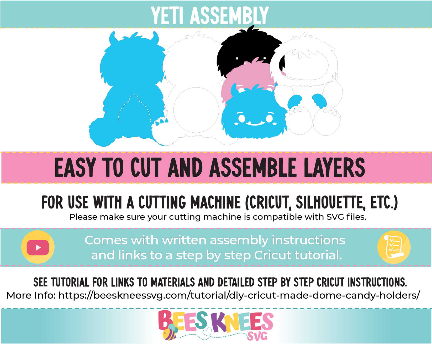 Yeti Candy Holder SVG File – Bees Knees SVG